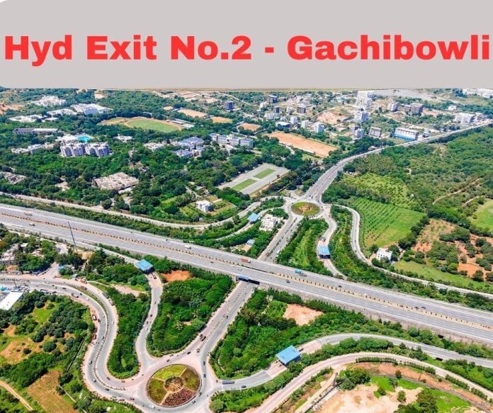 Hyderabad ORR Exit Number 2 - Gachibowli ( Edulanagulapally)
